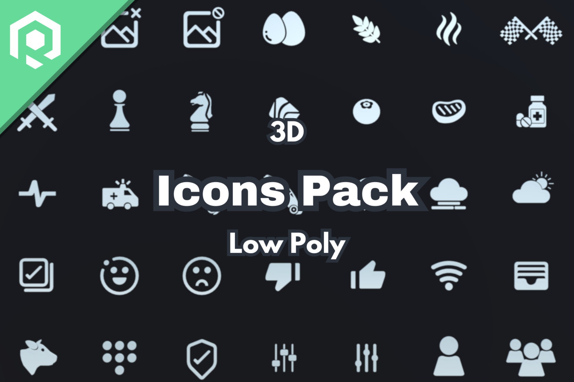 Low Poly 3D Icons - Pack | 3D 소품 | Unity Asset Store