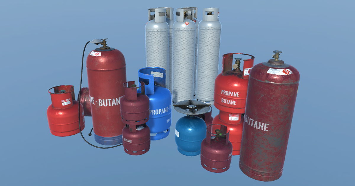 Propane Tanks Set | 3D Props | Unity Asset Store