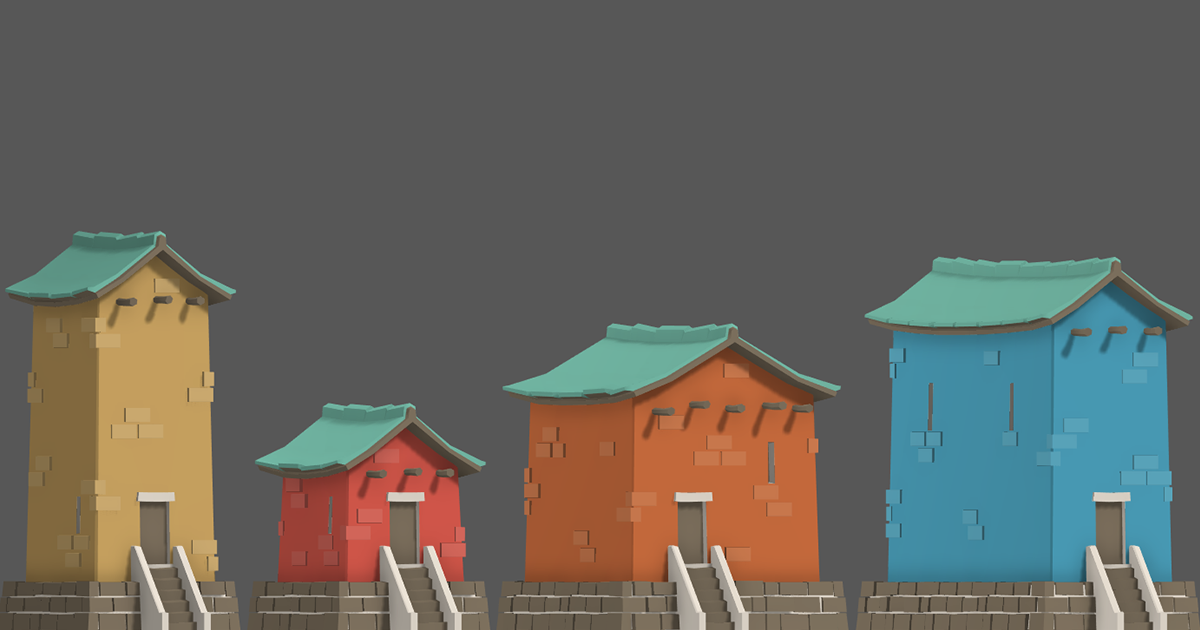 Low Poly Fantasy Houses | 3D Fantasy | Unity Asset Store
