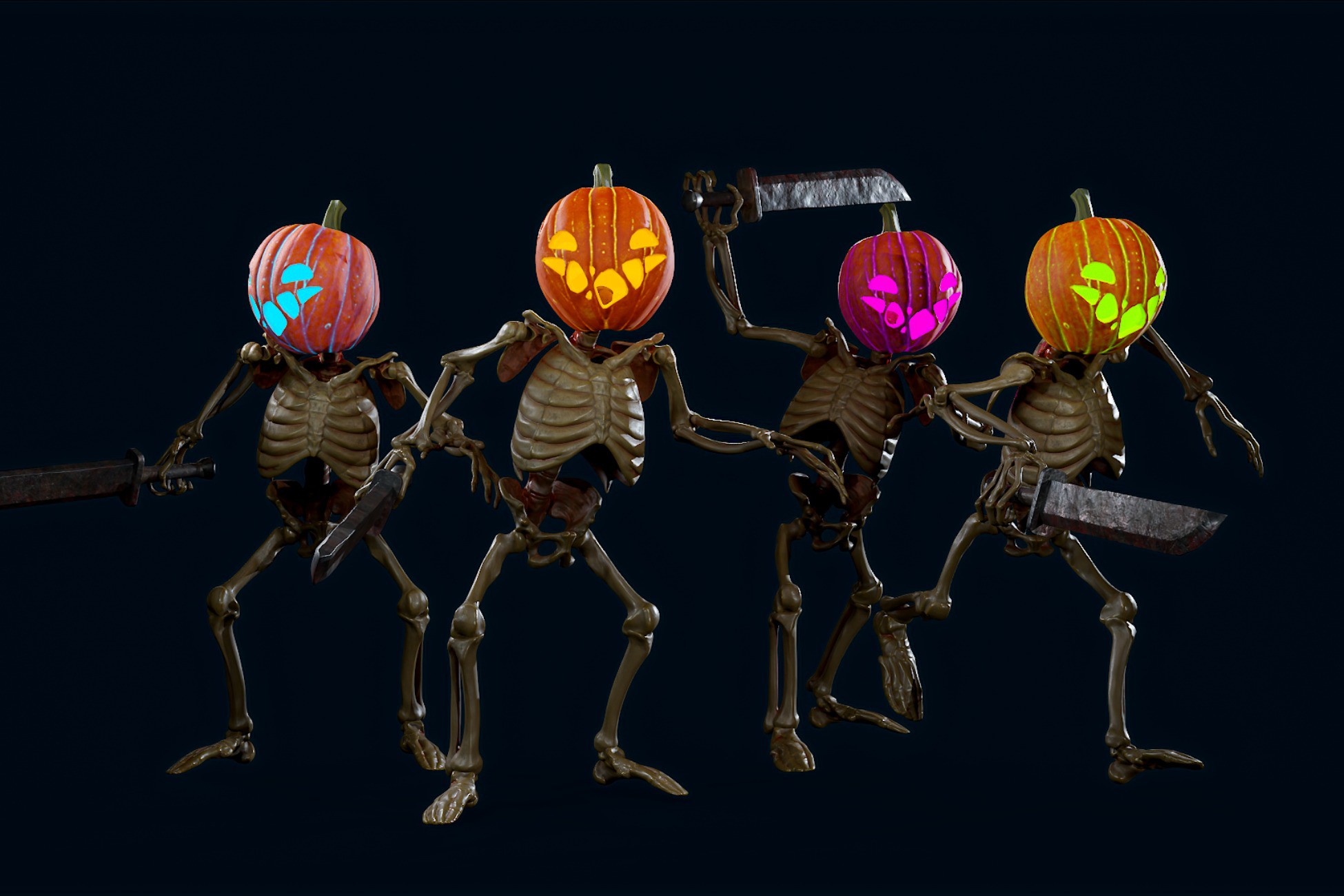 Pumpkin Skeleton | 3D Characters | Unity Asset Store