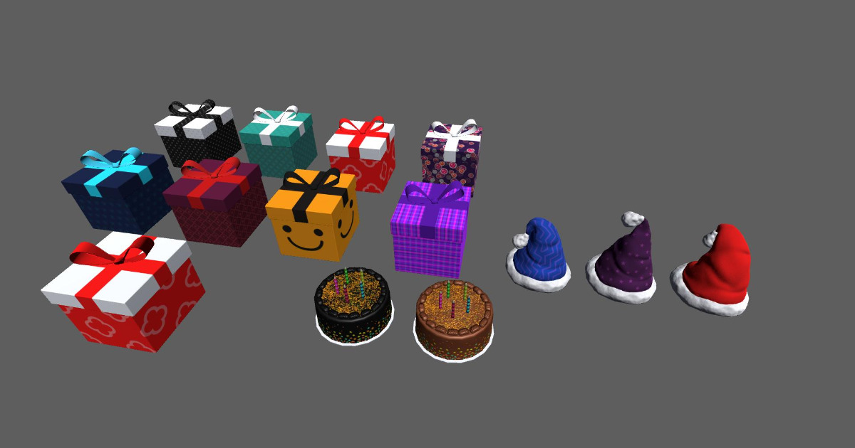 Christmas Hat & Gift Boxes | 3D Props | Unity Asset Store