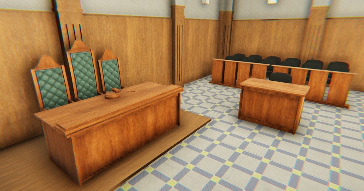 Courtroom - interior and props | 3D 内饰 | Unity Asset Store