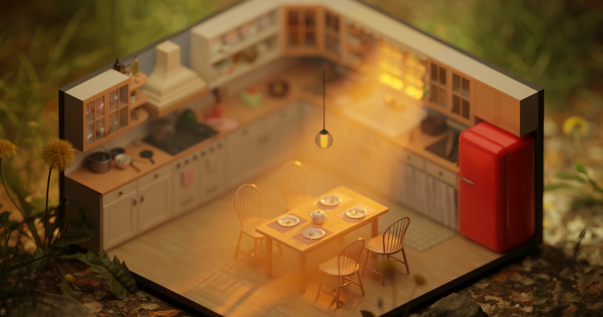 Stylized Kitchen Interior Furniture Set 04 | 3D Environments | Unity ...