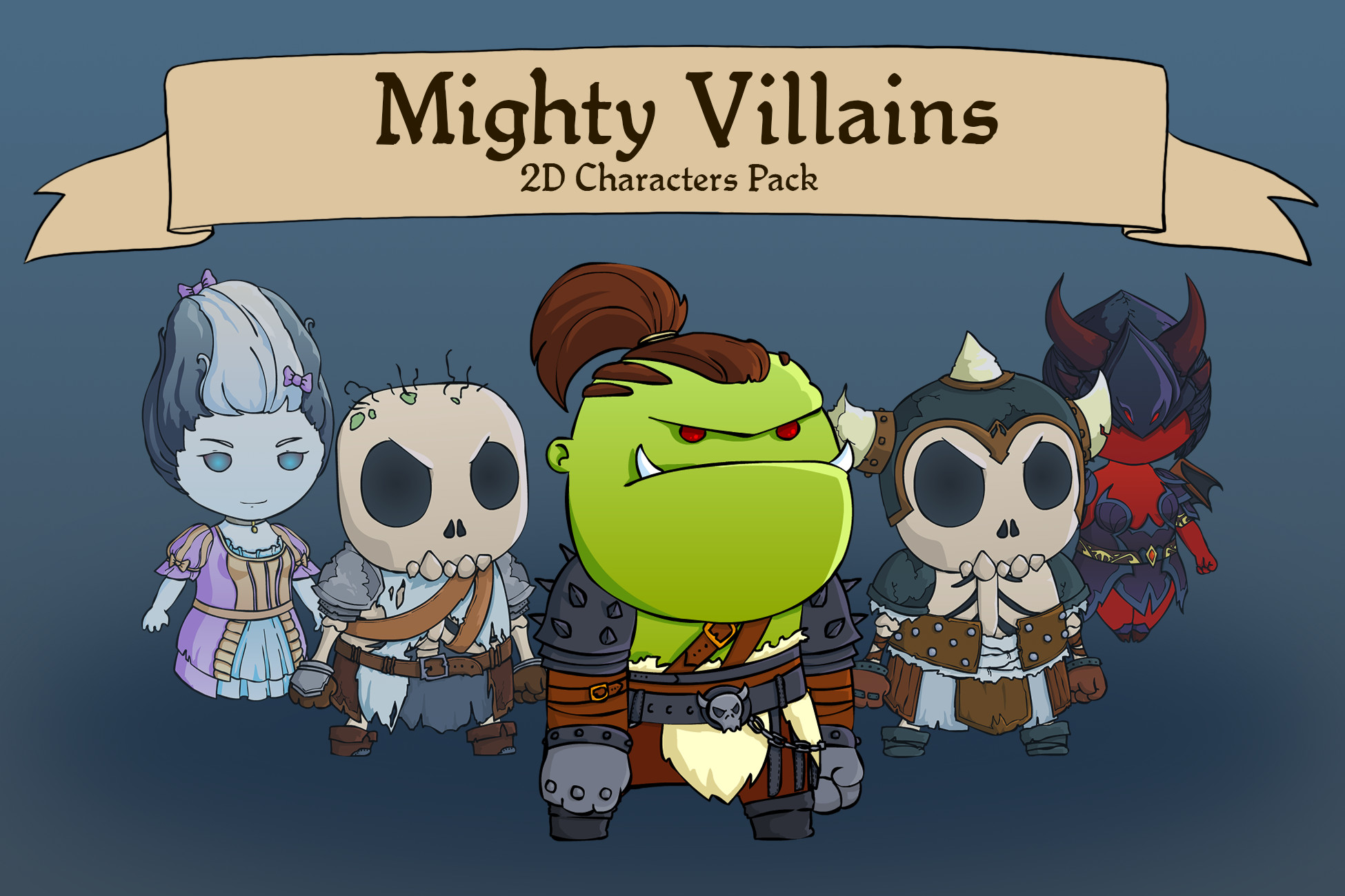 Mighty Villains 2D Fantasy Characters Pack | 2D 角色 | Unity Asset Store