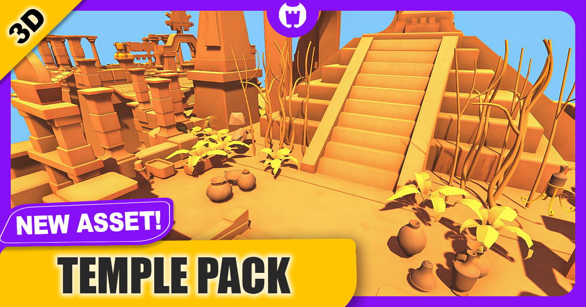 Temple Pack - Low Poly 3D Asset from Trifles | 3D Urban | Unity Asset Store