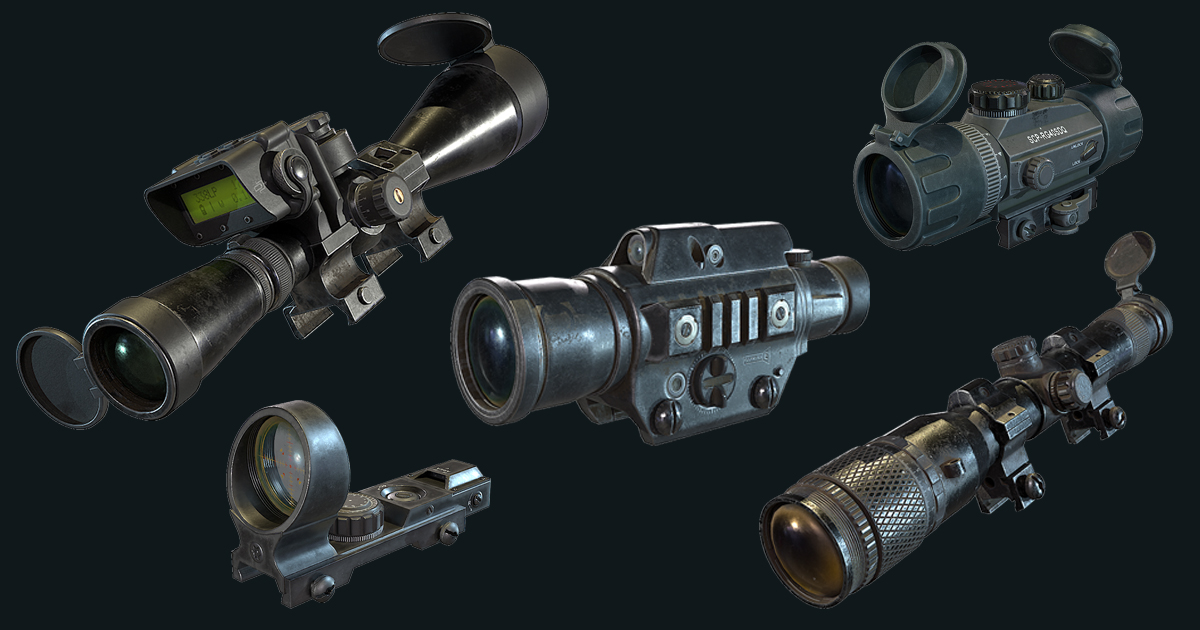 Optical Sight Scopes | 3D Props | Unity Asset Store