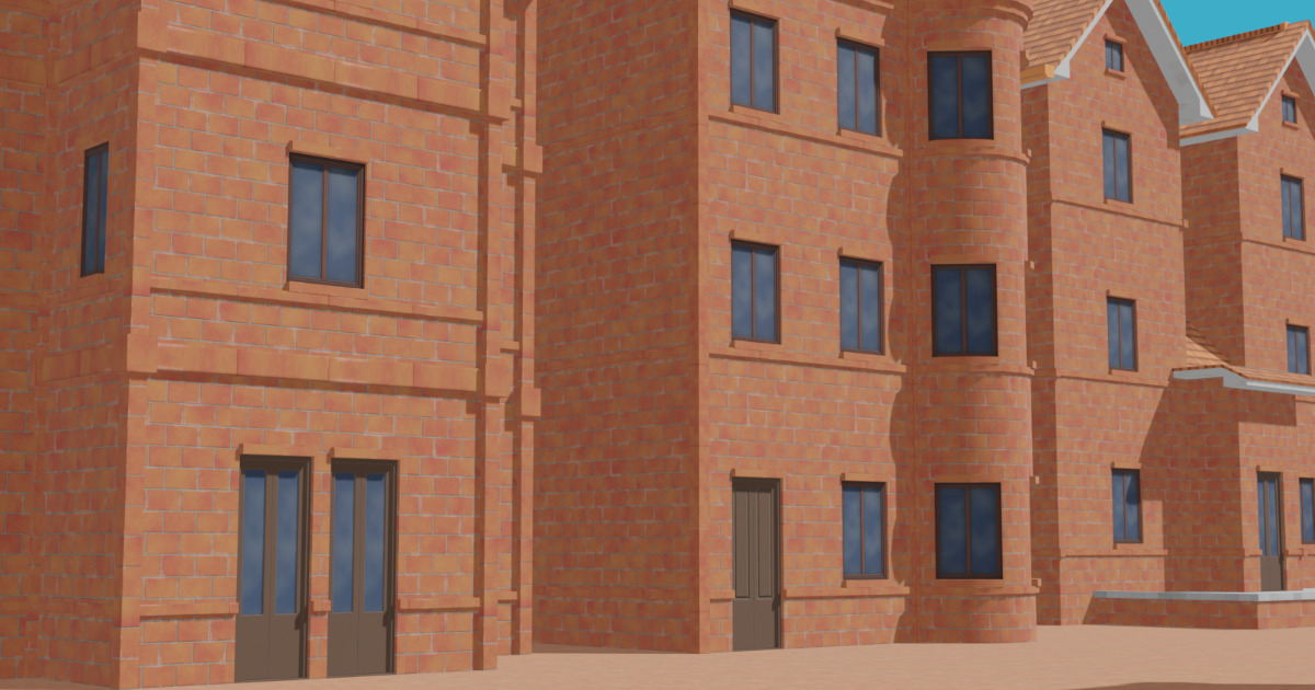 Modular Brick Houses | 3D Urban | Unity Asset Store