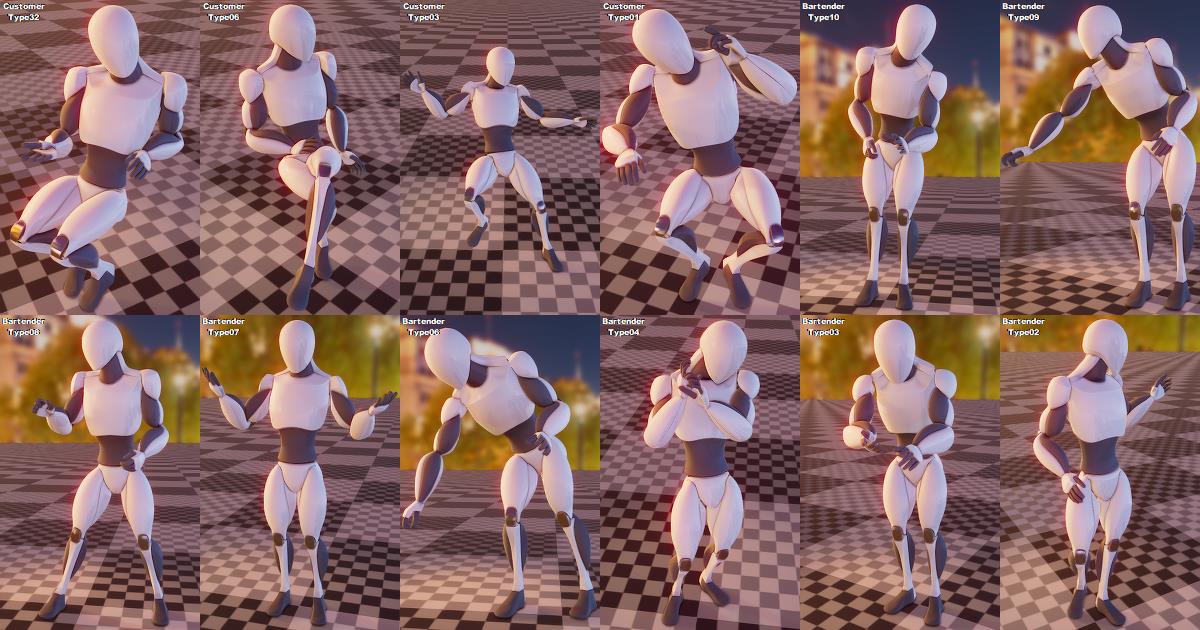 AA_Bar_Counter_People | 3D Animations | Unity Asset Store