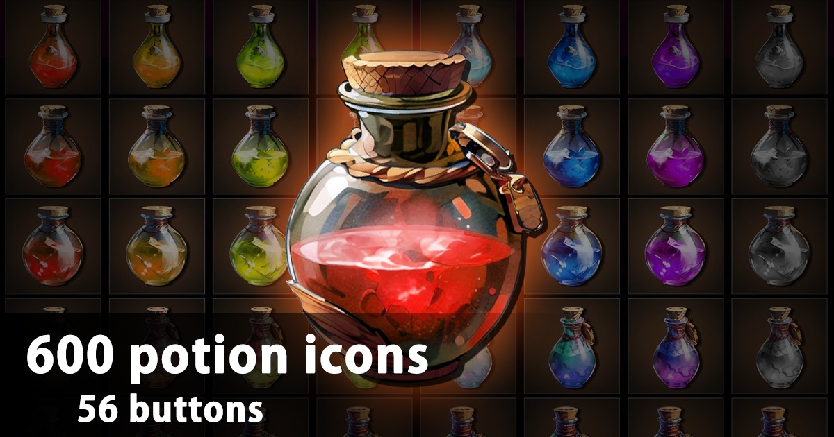 GameRPG_Potion_Icon_Package | 2D Icons | Unity Asset Store