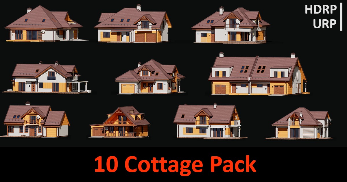 10 Cottage Collection | 3D Exterior | Unity Asset Store