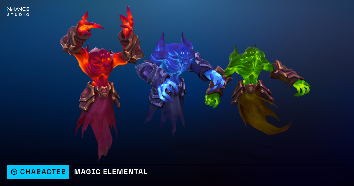 Stylized Fantasy Magic Elemental | 3D Characters | Unity Asset Store