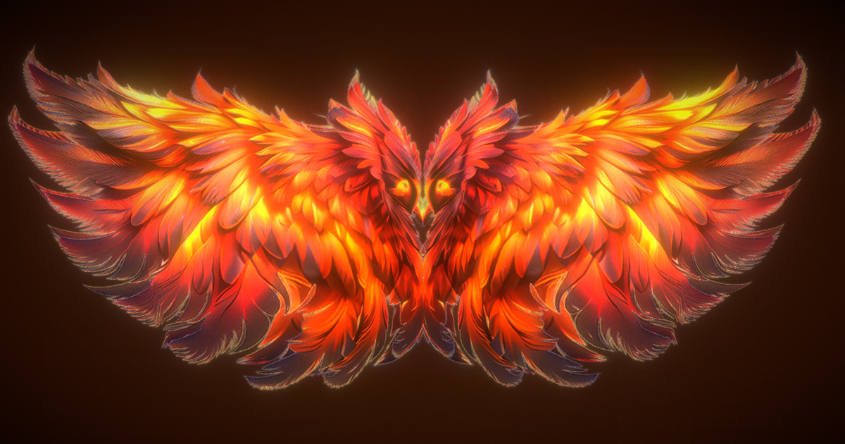 Low Poly Phoenix Wings | Props | Unity Asset Store