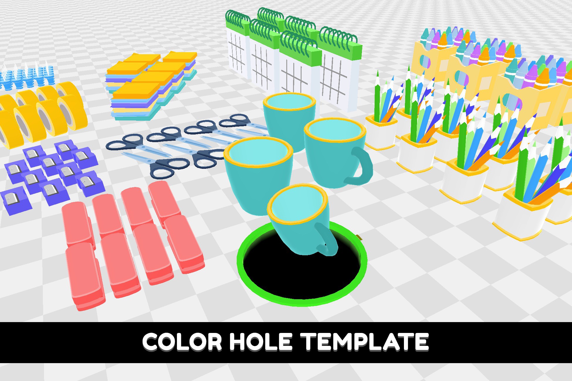 Hole Market 3D | Template + Editor | Packs | Unity Asset Store