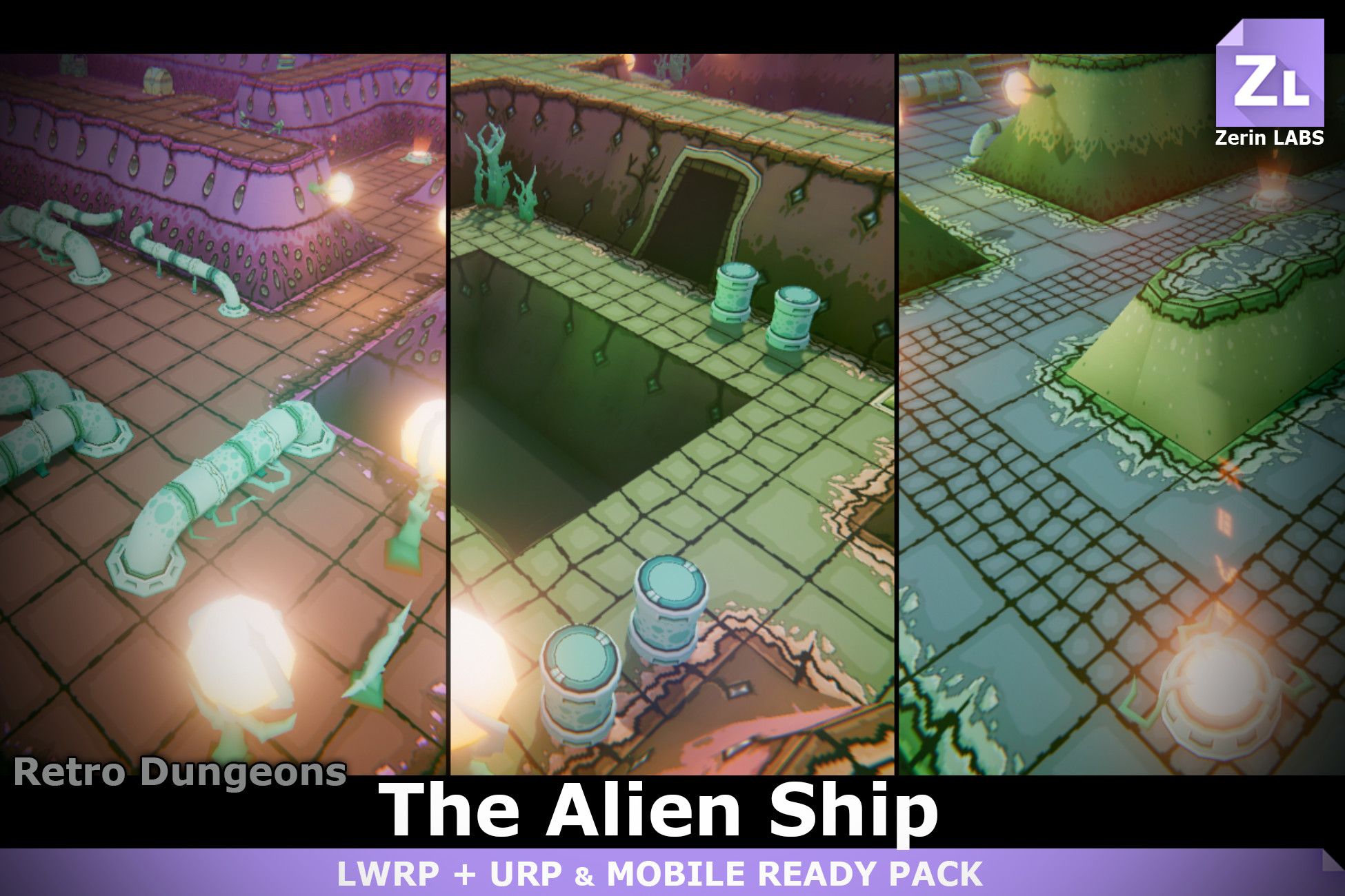 Retro Dungeons : Modular Alien Ship | 3D Environments | Unity Asset Store