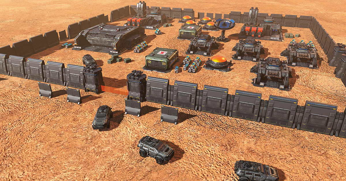 RTS - SF Military Base | 3D Sci-Fi | Unity Asset Store