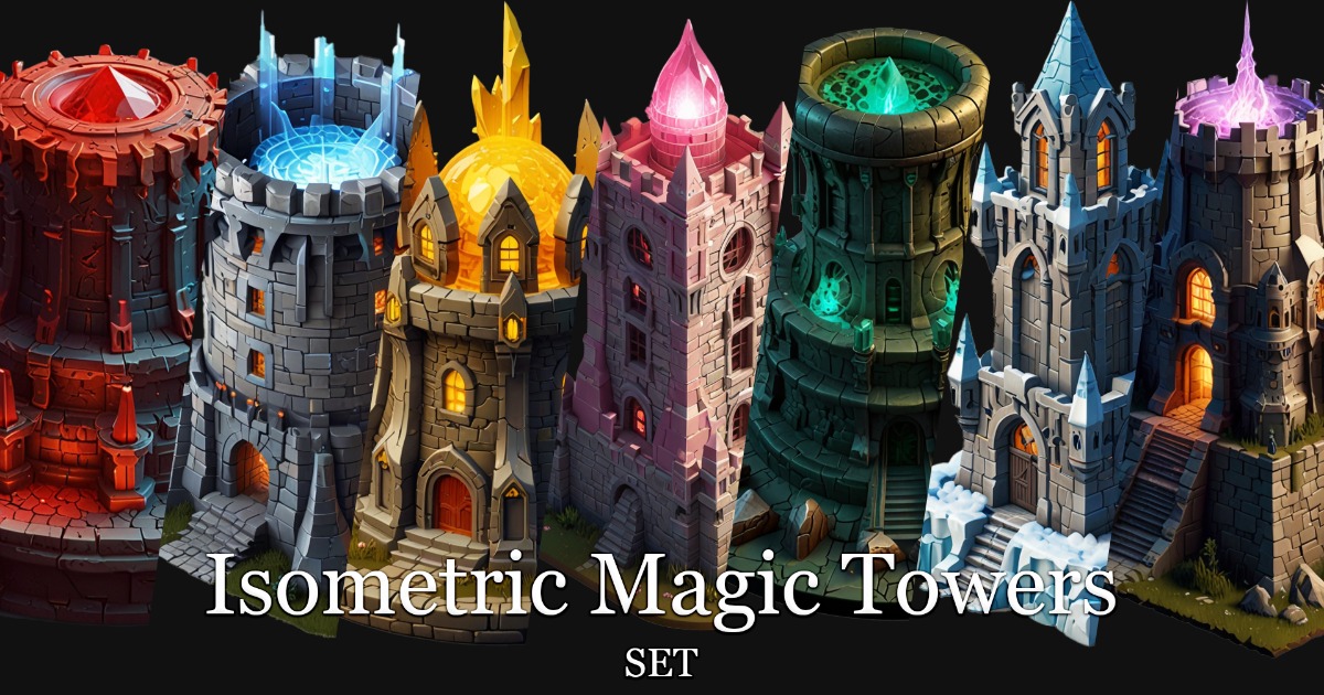 Isometric Magic Towers | 2D | Unity Asset Store