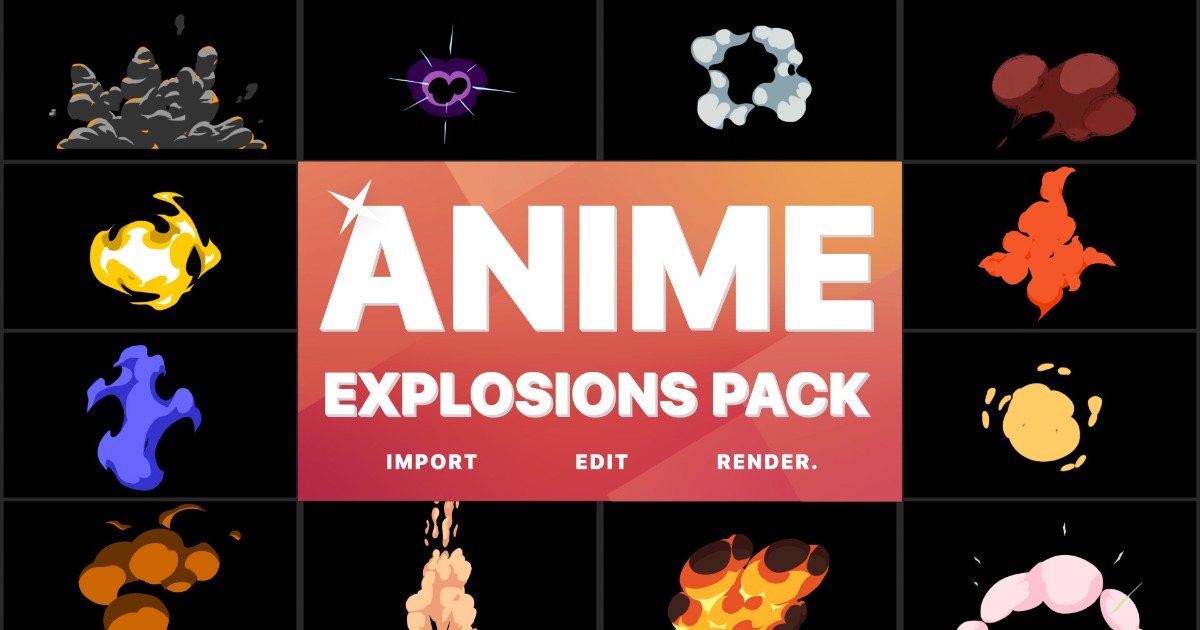 Anime Explosions (01.06.22) | 2D Textures & Materials | Unity Asset Store