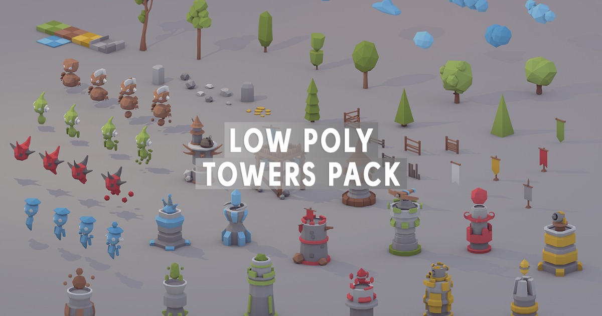 3D Low Poly Towers Assets | 3D Fantasy | Unity Asset Store