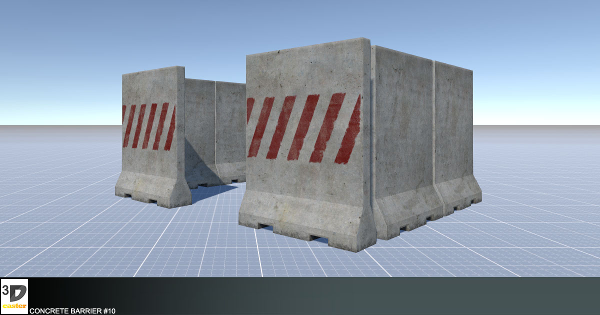 Concrete Barrier #10 | 3D Industrial | Unity Asset Store
