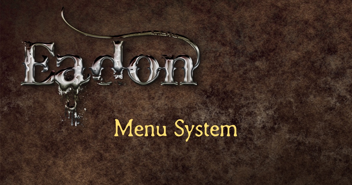 Eadon Menu System | GUI Tools | Unity Asset Store