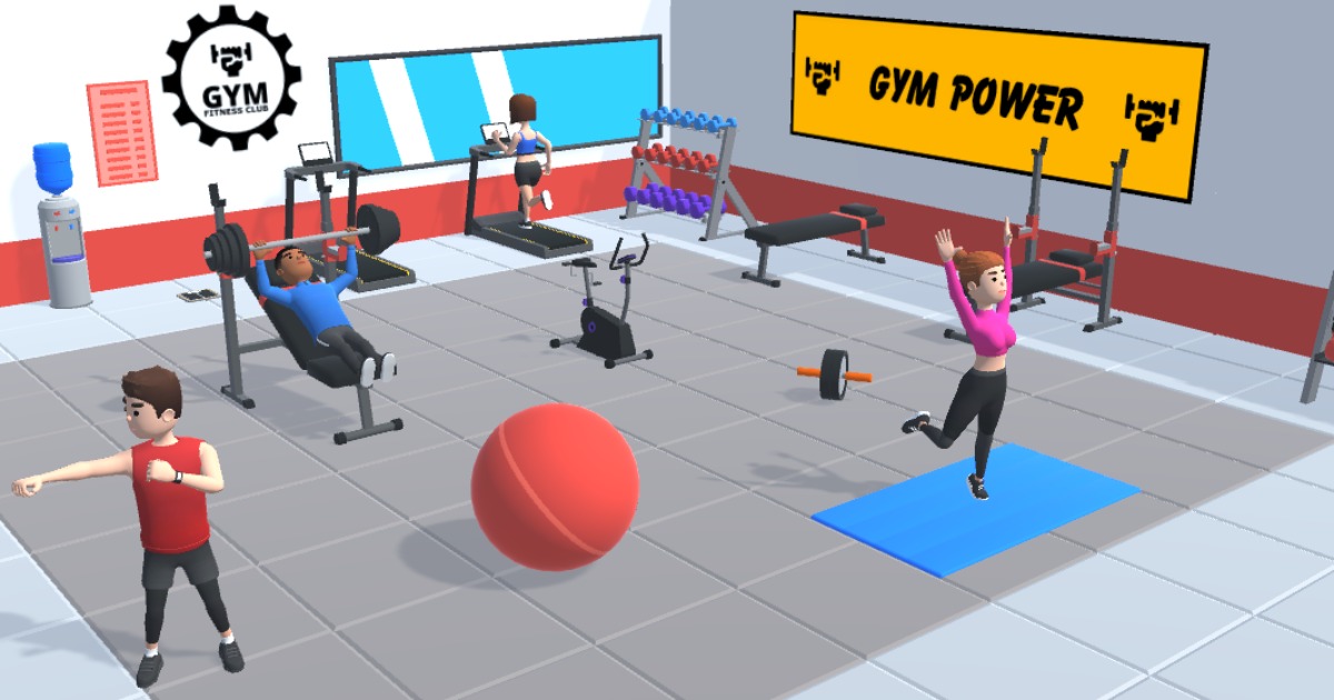HYPER CASUAL SIMPLE GYM | 3D Interior | Unity Asset Store