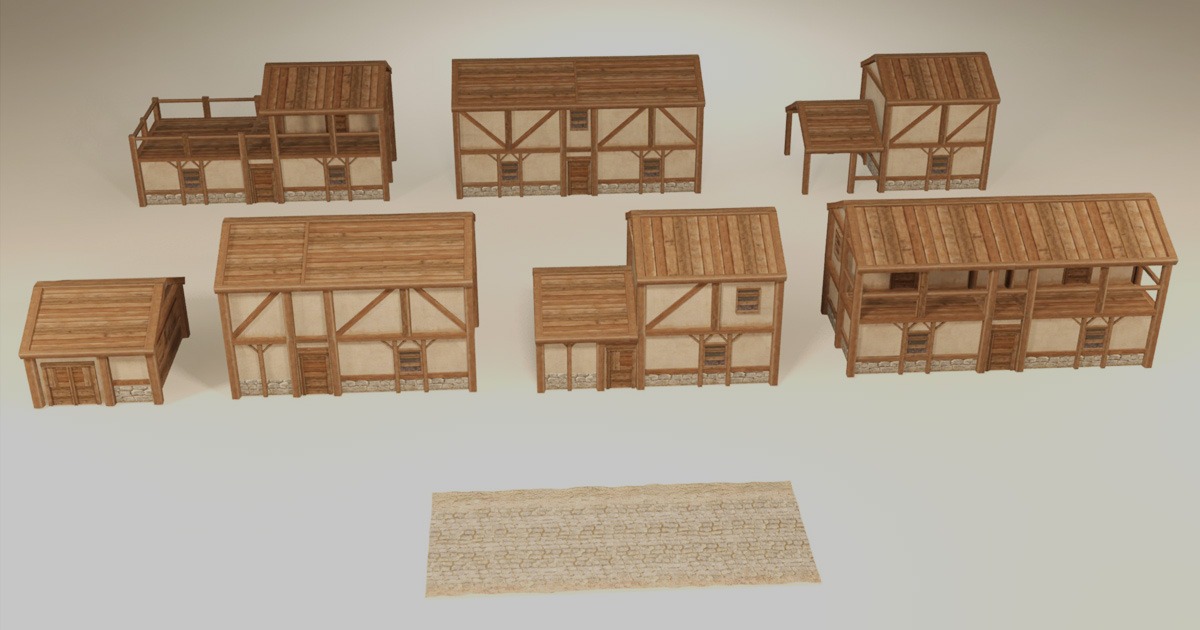 Medieval houses big pack | 3D Urban | Unity Asset Store