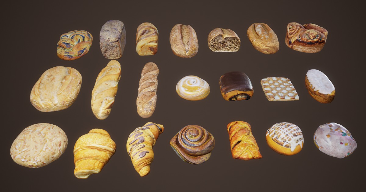 Bread And Pastry | 3D Props | Unity Asset Store