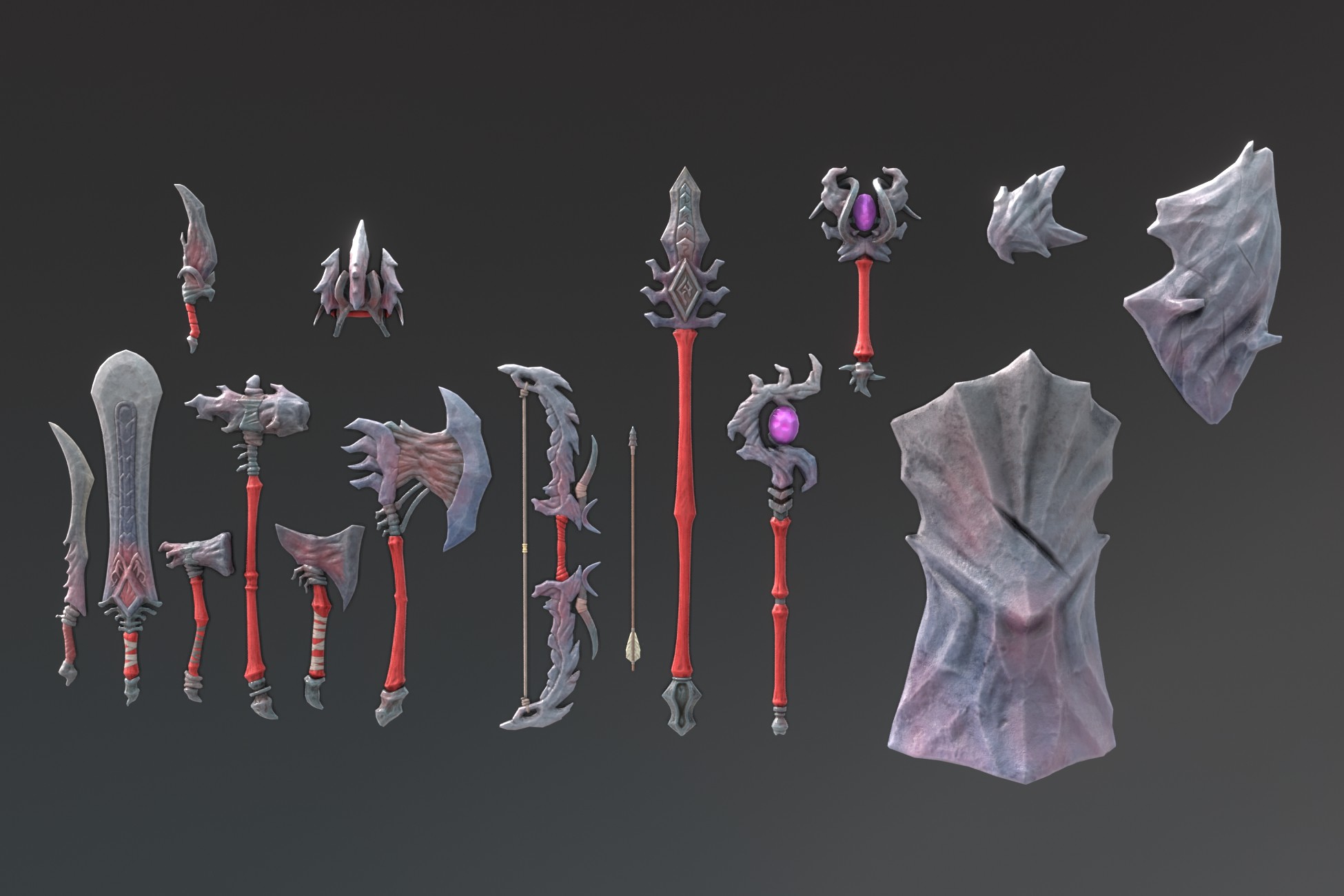 Fantasy Weapon Stone set | 3D Weapons | Unity Asset Store