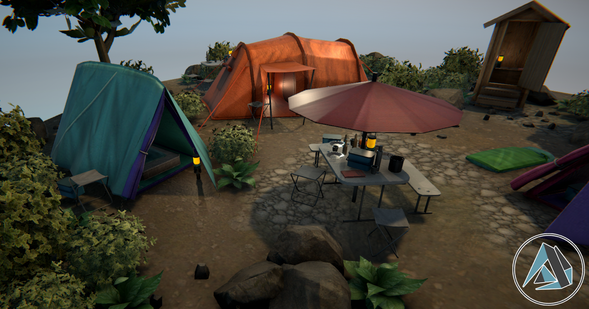 Realistic Modern Rural Camping Site 1 Asset Package | 3D Environments ...