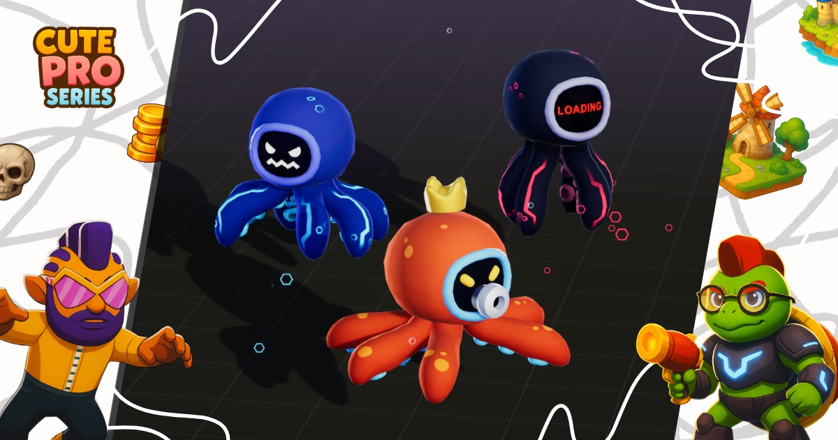 Octopus King Cute Pro Series | 3D Creatures | Unity Asset Store