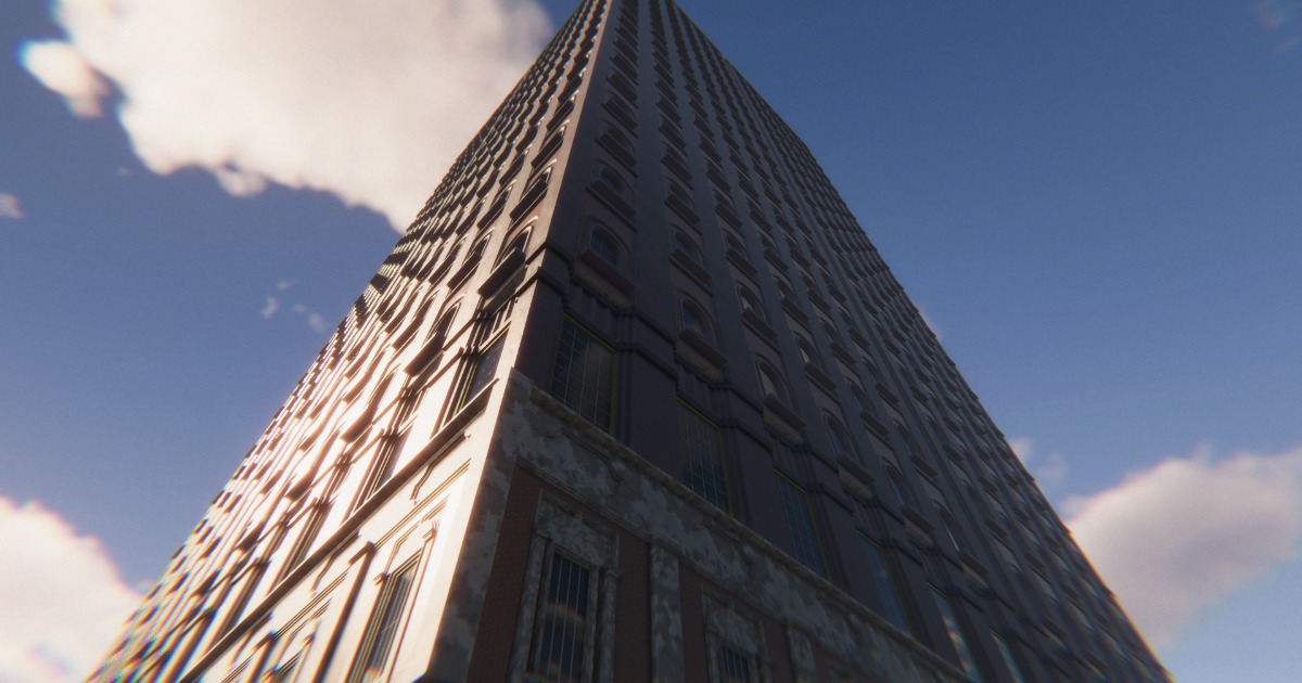 USA Building With Terrace (HDRP, PBR) | 3D Urban | Unity Asset Store