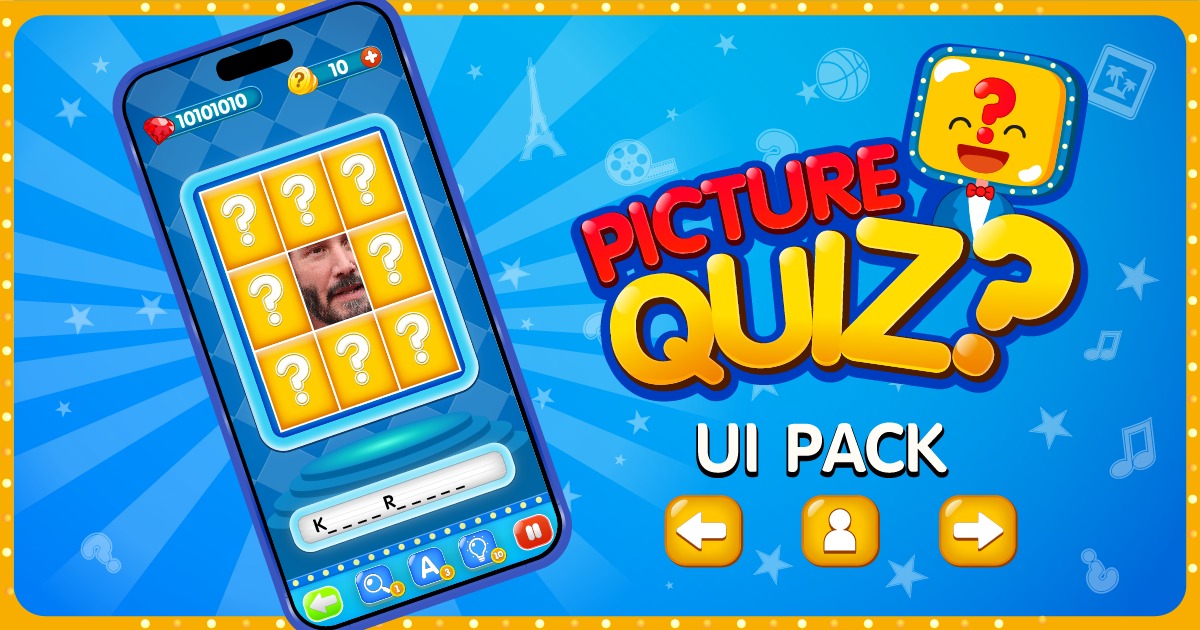 Picture Quiz UI pack // Game Show Style | 2D Icons | Unity Asset Store
