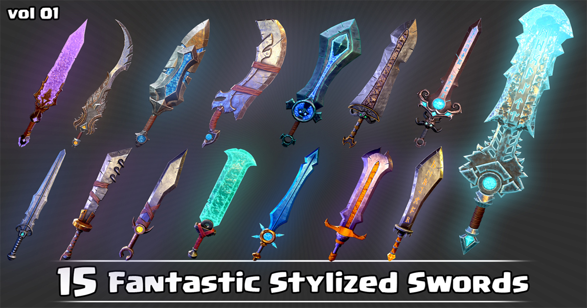 15 Stylized_Sword_VOL01 | 3D Weapons | Unity Asset Store