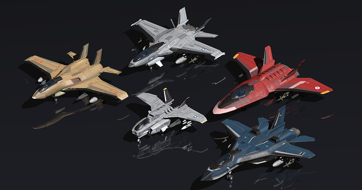 Scifi Fighter Collection I | 3D Air | Unity Asset Store