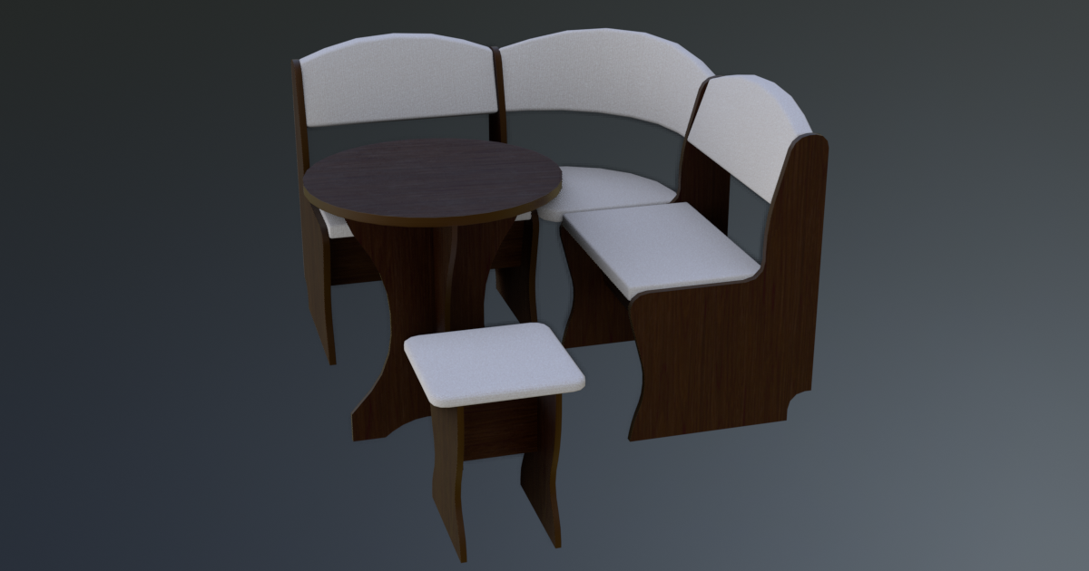 Dining Area corner Sofa04 | 3D Furniture | Unity Asset Store