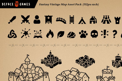 Fantasy Vintage Map Assets & Icons | Unity AssetStore概要 优惠信息 beta