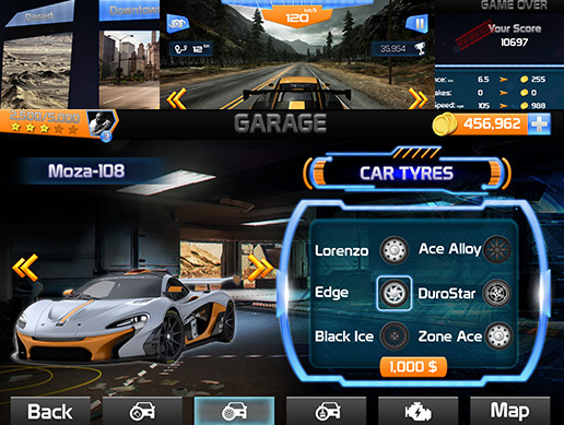 Racing Game Graphics CxS (GUI Skin 3) | 2D GUI | Unity Asset Store