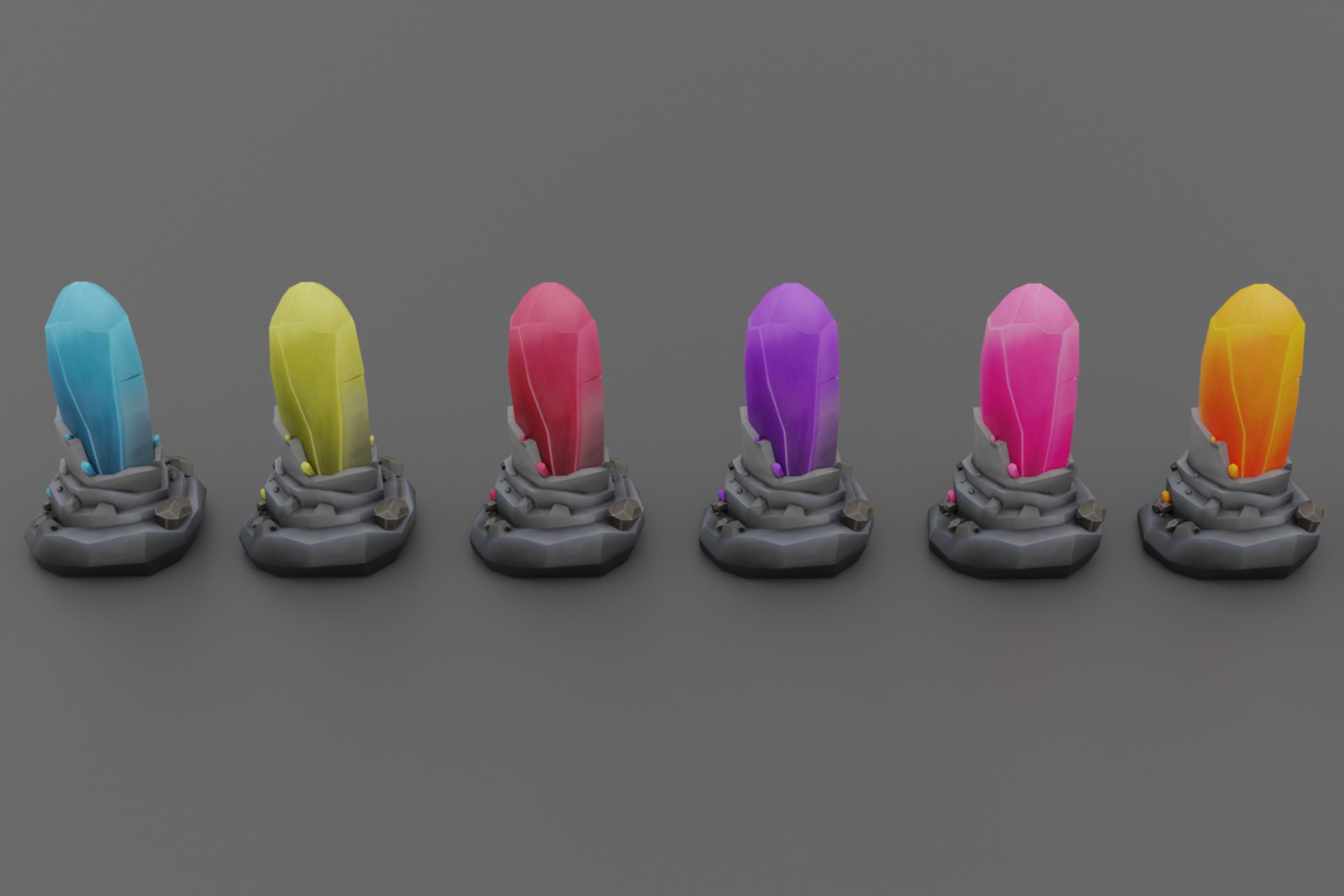 Seven Crystals | 3D Props | Unity Asset Store