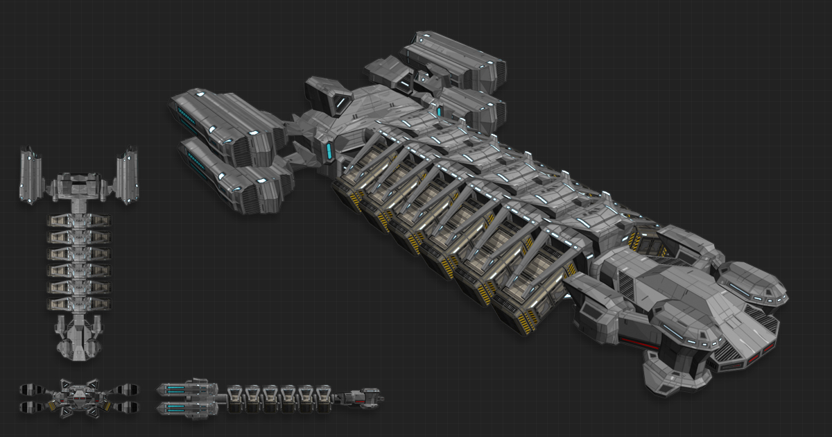 Cargo Starship A001 | 3D Space | Unity Asset Store