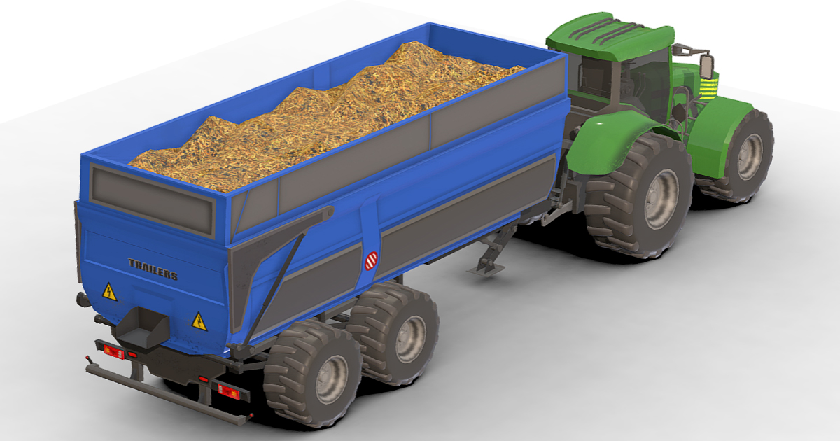 Tractor Dump Trailers | 3D Land | Unity Asset Store