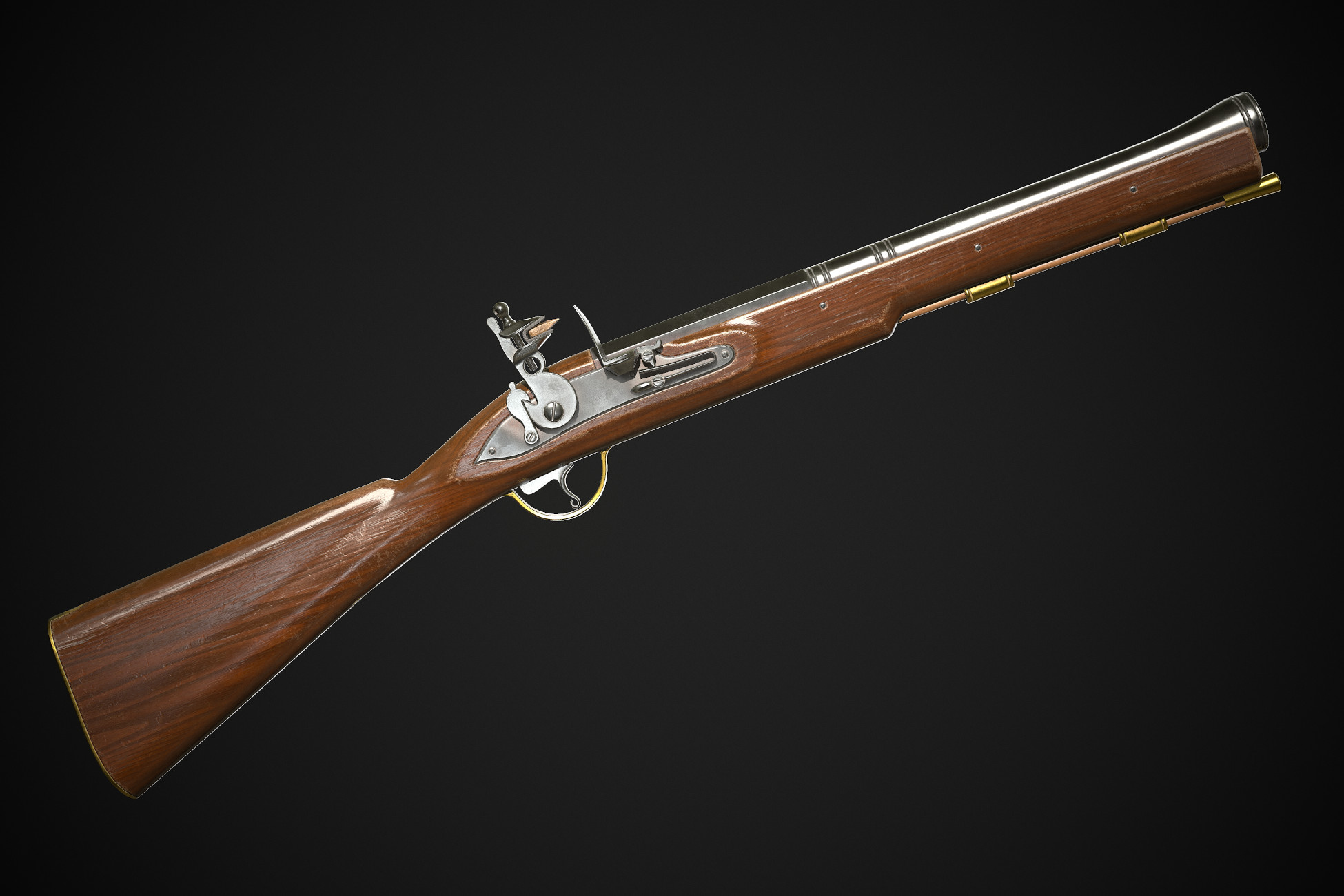 Flintlock Blunderbuss 01 Classic | 3D Guns | Unity Asset Store