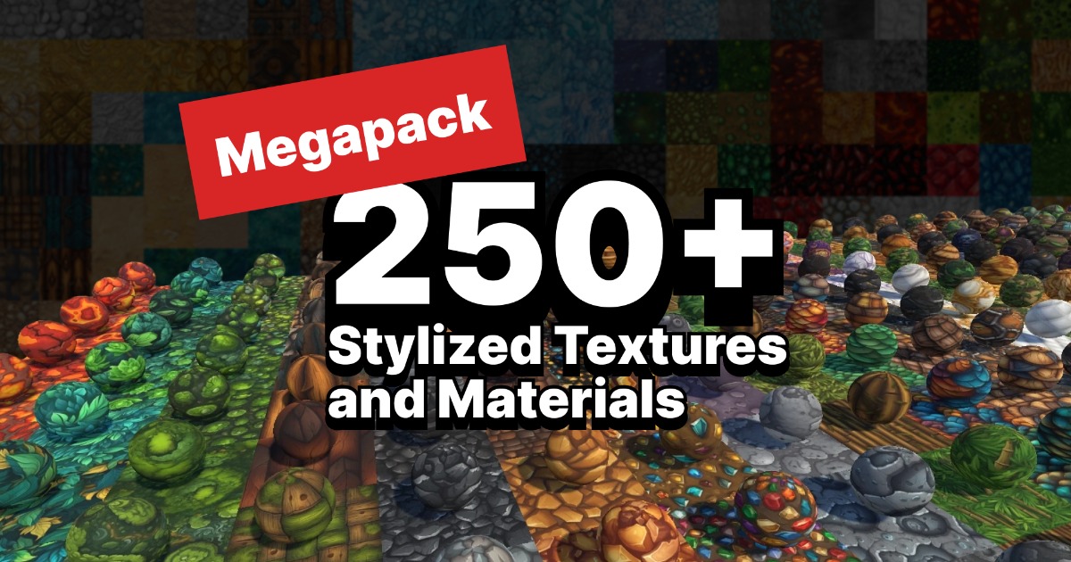 250+ Stylized Textures, Materials Megapack - Nature, Recourse, Fantasy ...