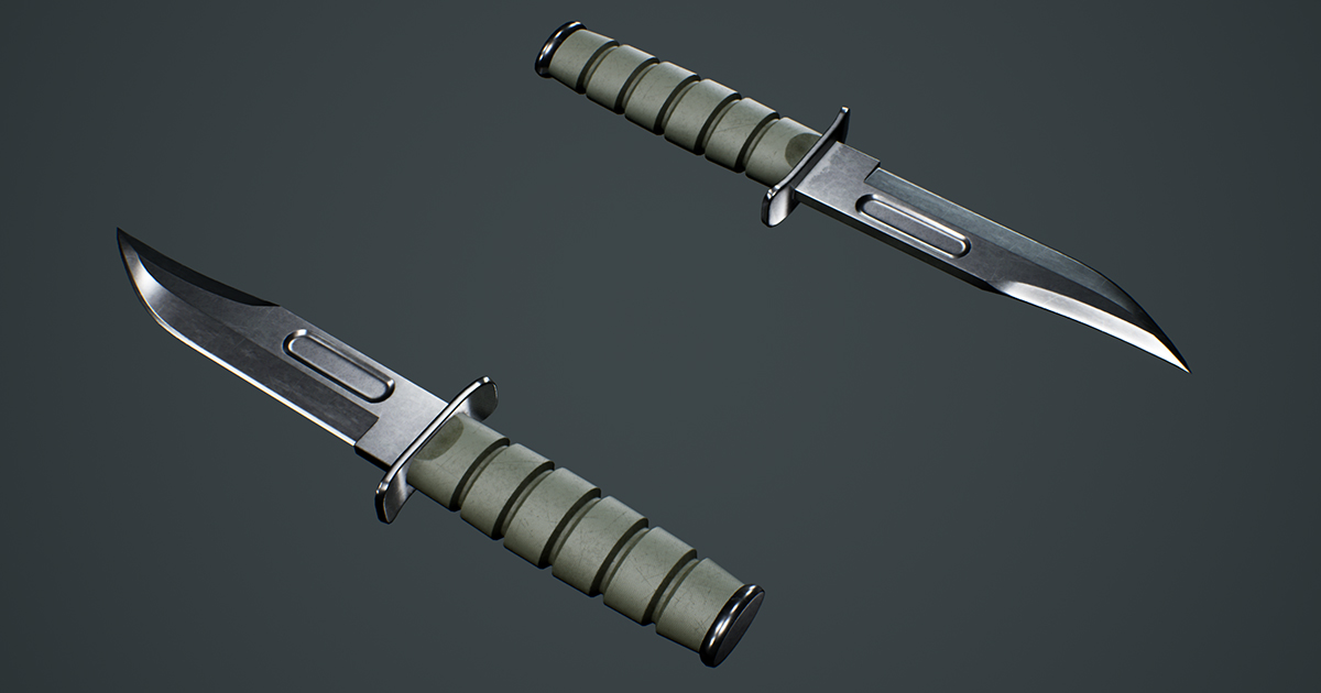 Survival Props Package - Combat Knife | 3D Props | Unity Asset Store