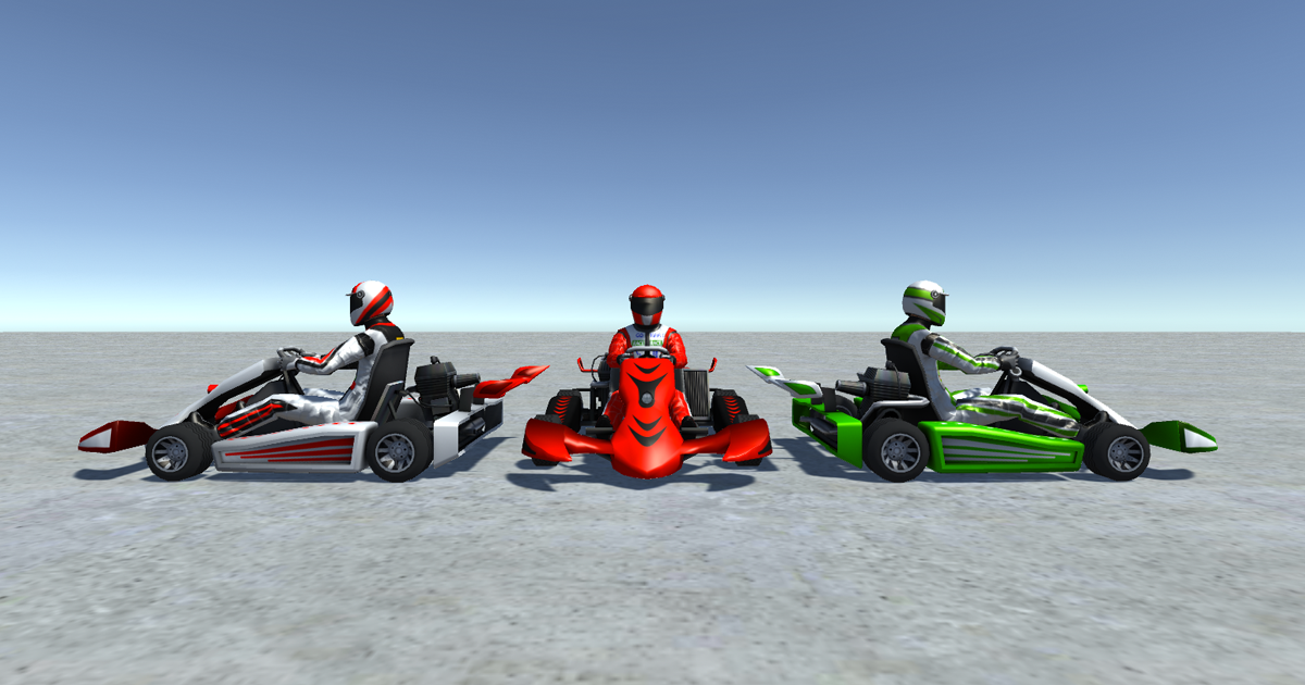 3 Low Poly Karts with Player 14 | 3D Land | Unity Asset Store