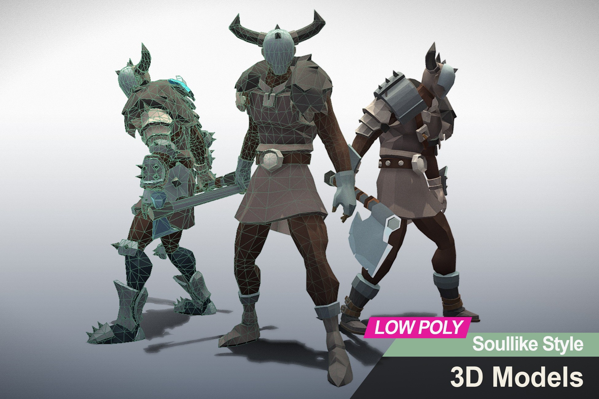 [Soullike Style] Axeman 3D Models | Characters | Unity Asset Store