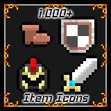 1000+ Item Icons 16x16 Pixelart