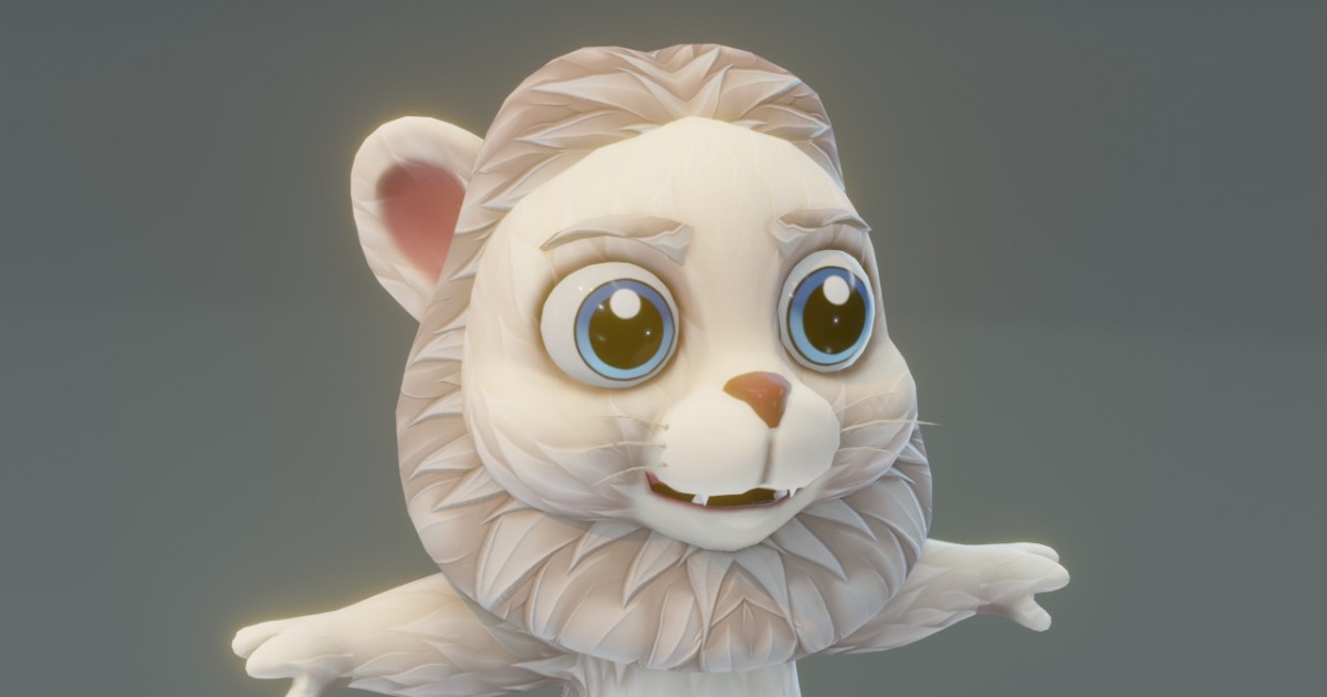 Cartoon White Lion Animated 3D Model | Characters | Unity Asset Store