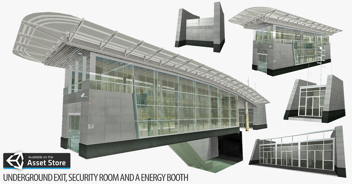 Underground Exit, Security Room and a Energy Booth | 3D Urban | Unity ...