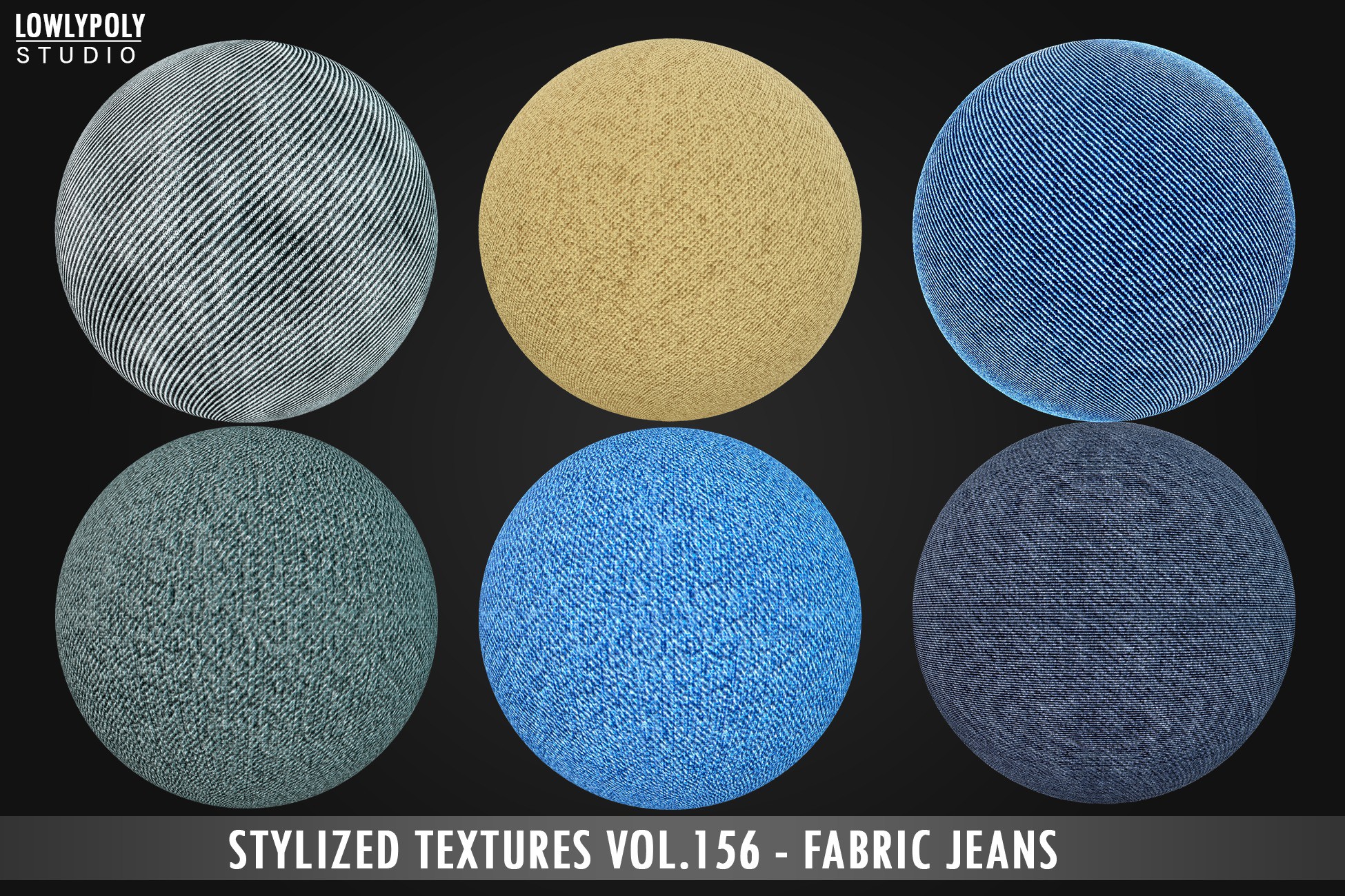 Stylized Fabric Jeans Vol.156 - Hand Painted Textures | 2D Fabric ...