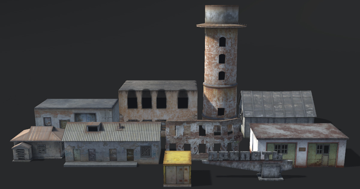 10 builds (pack) | 3D Industrial | Unity Asset Store